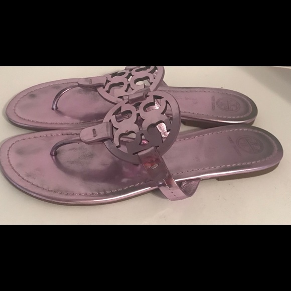 Tory Burch | Shoes | Tory Burch Metallic Purple Miller Leather | Poshmark